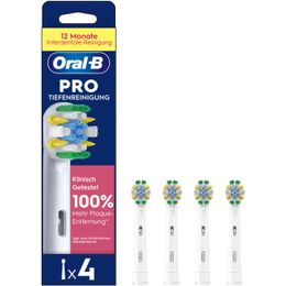 Oral-B Aufsteckb&uuml;rsten "Pro Tiefenreinigung", 4 Stk.wei&szlig;, Zahnb&uuml;rstenk&ouml;pfe, Tiefe Zahnreinigung mit innovativen X-f&ouml;rmigen Borsten