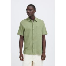 Blend Herren Kurzarmhemd "BHFILLIP SHIRT"oil gr&uuml;n, Gr. S, unifarben, Web, Obermaterial: 100% Baumwolle, Hemden