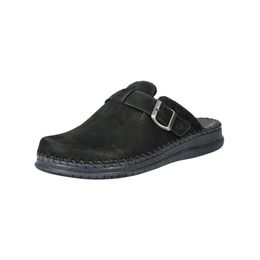 Rohde Herren Pantolette "Rohde Pantoletten Veloursleder", Gr. 40, schwarz, Veloursleder, Schuhe