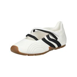 Steve Madden Damen Riemchenballerina "Steve Madden Ballerinas Leder", Gr. 41wei&szlig;, schwarz, Leder, Schuhe