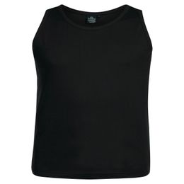 Herren Tanktop, schwarz, Gr. 5XL, Ahorn Sportswear, bestickt, 80% Baumwolle, 20% Polyester, Tops, in schlichtem Design