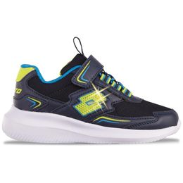 Lotto Kinder Sneaker, Gr. 34, blau, Kunstfaser, Synthetik, mehrfarbig, Schuhe, - mit blinkenden LEDs