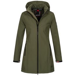 Damen Softshelljacke "Alessia", gr&uuml;n, Gr. XL, Alessandro Salvarini, Obermaterial: 96% Polyester, 4% Elasthan. Innenseite: 100% Polyester, Jacken,