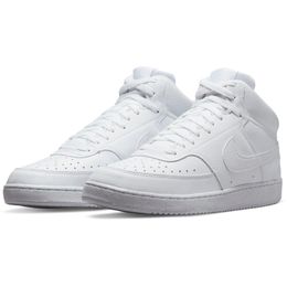 Nike Sportswear Herren Sneaker "COURT VISION MID NEXT NATURE", Gr. 47, wei&szlig;, Synthetik, Schuhe, inspiriert vom Design des Nike Air Jordan