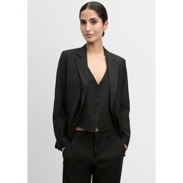 Cinque Damen Jackenblazer "CILIGHT", schwarz, Gr. 34, unifarben, Web, Obermaterial: 53% Polyamid, 43% Schurwolle, 4% Elasthan, Blazer, Mit