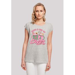 F4NT4STIC Damen T-Shirt "Have a Cup of Cheer Weihnachten", grau, Gr. 4XL, Obermaterial: 100% Baumwolle, Shirts, Premium Qualit&auml;t,