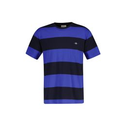 Gant Herren T-Shirt "T-Shirt BAR STRIPE T-SHIRT 1er Pack", blau, Gr. M, Obermaterial: 100% Baumwolle CO., Shirts