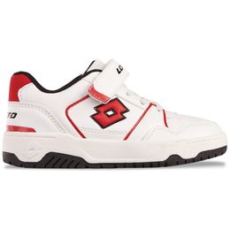 Lotto Kinder Sneaker, Gr. 25, rot, Synthetik, mehrfarbig, Schuhe, - mit Drehpunkt f&uuml;r mehr Wendigkeit