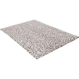 Wollteppich Theko, B:90cm H:22mm L:160cm, beige, Wolle, Wohnzimmer, Teppiche, "Felty 2.2", Filzkugel-Teppich, reine Wolle, handgefertigt, auch als