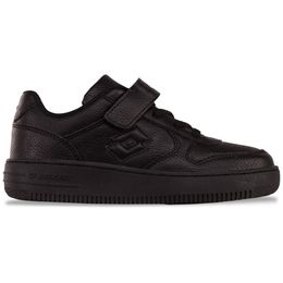 Lotto Kinder Sneaker, Gr. 25, schwarz, Synthetik, unifarben, Schuhe, - in monochromer Farbgebung