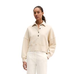 Marc O'Polo MARC O'POLO Damen Sweatshirt "mit recycelter Baumwolle"linen beige, Gr. XXL, unifarben, Obermaterial: 100% Baumwolle, Sweatshirts