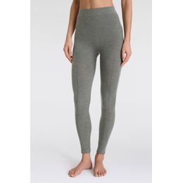 Damen Thermounterhose "LADIES THERMAL WOOL UNDERPANTS", XTREME SOCKSWEAR, Gr. L, grau, Obermaterial: 50% Wolle, 47% Polyamid, 3% Elasthan, meliert,