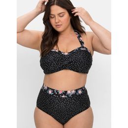 sheego Damen Bustier-Bikini-Top, schwarz, Gr. 58, Elasthan, Polyamid, Bikini-Oberteile