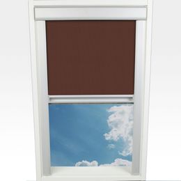 Dachfensterrollo Liedeco, B:38,3cm H:74cm, braun, Polyester, Rollos, "Verdunkelung"