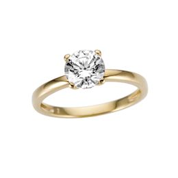 Firetti Damen Goldring "Schmuck Geschenk Gold 333 Damenring Verlobungsring Goldring Solit&auml;r", 17, Gelbgold 333, gold, Gelbgold 333, Fingerringe, mit