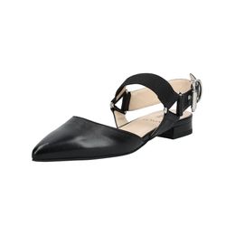 Ballerina Nero Giardini "Nero Giardini Ballerinas Leder", Damen, Gr. 40, schwarz, Leder, Schuhe Ballerina