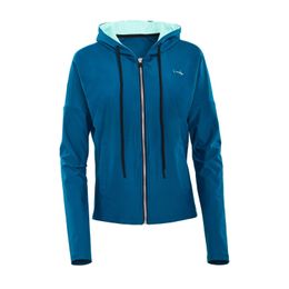 WINSHAPE Damen Trainingsjacke "Functional Comfort Jacket J008C", blau, Gr. S, 85% Polyester, 15% Elasthan, Jacken, mit Ton-in-Ton-Farbakzent