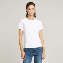 G-Star Raw G-STAR Damen T-Shirt "Nifous", wei&szlig;, Gr. M, unifarben, Single Jersey, Obermaterial: 100% Baumwolle, Shirts, mit kleiner Logo-Stickerei