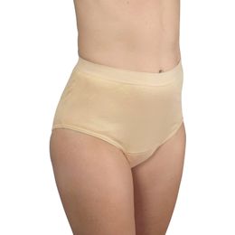 Hydas Damen Inkontinenzslip "aus Baumwolle mit integrierter Saugeinlage", 50/52, beige, Jersey, Obermaterial: 100% Baumwolle, Unterhosen, Diskret und