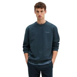 Marc O'Polo MARC O'POLO Herren Sweatshirt, blau, Gr. M, Sweatware, Obermaterial: 100% Baumwolle, Sweatshirts, regular fit mit Logoprint auf der R&uuml;ckseite