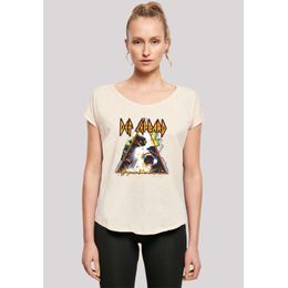 F4NT4STIC Damen T-Shirt "Def Leppard Hysteria", wei&szlig;, Gr. XS, Obermaterial: 100% Baumwolle, Shirts, Premium Qualit&auml;t