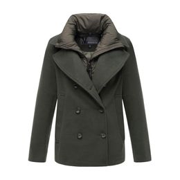 Marikoo Damen Winterjacke "Aylaraa", gr&uuml;n, Gr. XXXL, Obermaterial: 90% Polyacryl, 8% Viskose, 2% Elasthan, Jacken, Elegante Designer Winterjacke