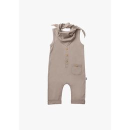 Liliput Jungen Strampler, Gr. 68, beige, 100% Baumwolle, Overalls, mit aufgesetzter Tasche