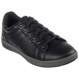 Skechers Herren Sneaker "CAVELL", Gr. 46, schwarz, Lederimitat, Schuhe, Freizeitschuh, Slipper, Schn&uuml;rschuh mit Air-Cooled Memory Foam