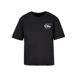 T-Shirt MISS TEE "Miss Tee Good Vibes Wording Tee", Damen, Gr. L, schwarz, 100% Baumwolle, bedruckt, oversize, Rundhals, Shirts T-Shirt