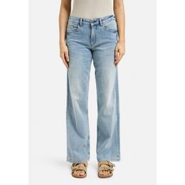 Smith & Soul SMITH & SOUL Damen Straight-Jeanslight denim, Gr. 34, Denim/Jeans, Obermaterial: 94% Baumwolle, 6% Elasthan, Jeans, Wide Leg, Mid Rise