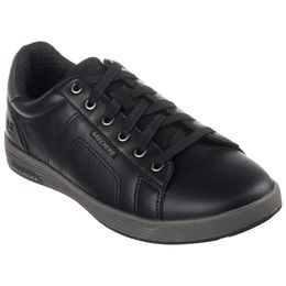 Skechers Damen Sneaker "CAVELL", Gr. 43, schwarz, Lederimitat, Schuhe, Freizeitschuh, Slipper, Schn&uuml;rschuh mit Air-Cooled Memory Foam