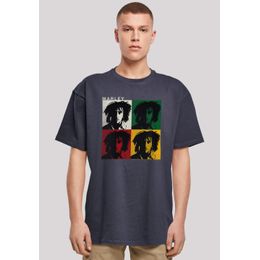 F4NT4STIC Herren T-Shirt "Bob Marley Colour Blocks", blau, Gr. M, Obermaterial: 100% Baumwolle, Shirts, Premium Qualit&auml;t