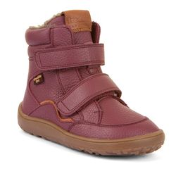 froddo M&auml;dchen Barfu&szlig;schuh "BAREFOOT TEX WINTER", Gr. 23, lila, Leder, Schuhe, Klettschuh, Winterstiefel mit TEX-Membrane