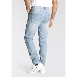 H.I.S. H.I.S Herren Slim-fit-Jeans "FLUSH", blau, Gr. 31, Denim/Jeans, Obermaterial: 76% Baumwolle, 16% Polyester, 7% Viskose, 1% Elasthan, Jeans, schmale