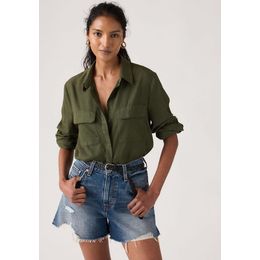 Levi's LEVI'S Damen Hemdblusedeep depths gd, Gr. S, Web, Obermaterial: 100% Lyocell, Blusen, Krempel&auml;rmel mit Riegel