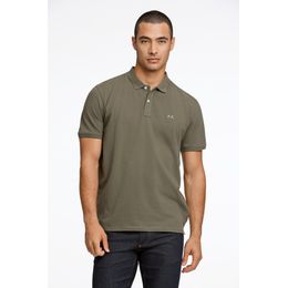 LINDBERGH Herren Poloshirt, gr&uuml;n, Gr. S, unifarben, Single Jersey, Obermaterial: 95% Baumwolle, 5% Elasthan, Shirts, mit Logostickerei