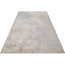 Teppich, B:70cm H:20mm L:140cm, grau, WECON HOME BASICS, Kunstfaser, Wohnzimmer, Teppiche, "Vanessa", besonders weich durch Mikrofaser, Wohnzimmer