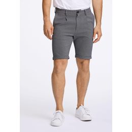 LINDBERGH Herren Chinoshorts "Chino-Shorts Regular Fit", grau, Gr. S, meliert, Obermaterial: 75% Polyester, 22% Viskose, 3% Elasthan, Hosen