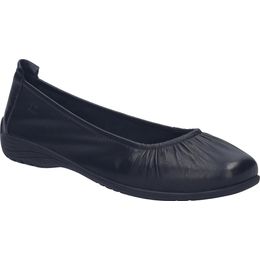 Josef Seibel Damen Ballerina "Fenja 36", Gr. 38schwarz, Leder, unifarben, Schuhe, Schlupfschuh, Businessschuh, Komfortschuh mit Gummizug, G-Weite