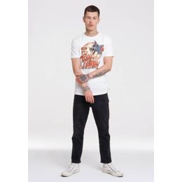 logoshirt Herren T-Shirt "Tom & Jerry", wei&szlig;, Gr. XL, bedruckt, 100% Baumwolle, Shirts, mit lizenziertem Print