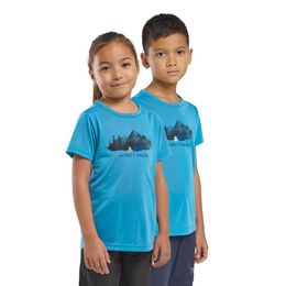 Jack Wolfskin Jungen T-Shirt "HIKING GRAPHIC T KIDS"print, empireblau, Gr. 104, Obermaterial: 100% POLYESTER, Shirts