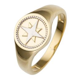 Jobo Damen Fingerring, 52, Gelbgold 585, gelb, Gelbgold 585, Fingerringe, 585 Gold bicolor