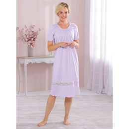 w&auml;schepur W&Auml;SCHEPUR Damen Nachthemd "Nachthemd", Gr. 40, lila, 50% Baumwolle, 50% Modal, unifarben, Kleider