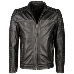 JCC Herren Bikerjacke "15-10-B-2", schwarz, Gr. M, Obermaterial 100% Leder, Lamm / Futter 100% Baumwolle / &Auml;rmelfutter: 100% Polyester, Jacken