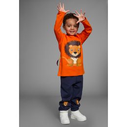 Kidsworld Jungen Shirt & Hose "2tlg. Set Langarmshirt+Hose", bunt, Gr. 104, bedruckt, Interlock, Obermaterial: 100% Baumwolle. Unterteil: 100%