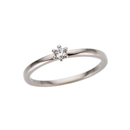 Firetti Damen Goldring "Schmuck Geschenk Gold 333 Damenring Verlobungsring Goldring Solit&auml;r", 17, 0,09 P2 = erkennbare Einschl&uuml;sse, Diamanten