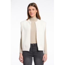 Rino & Pelle Kurzweste RINO & PELLE "ELONA", Damen, Gr. S (36), snow wei&szlig;, Boucl&eacute;, Obermaterial: 59% Polyamid, 26% Polyester, 15% Viskose, regular fit taillenbedeckt, Westen, mit B&uuml;ndchen