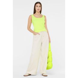 Damen Tanktopnew lime, Gr. S, SENSES.THE LABEL, unifarben, Single Jersey, Material: 62% Polyester, 33% Baumwolle, 5% Elasthan, Tops, mit
