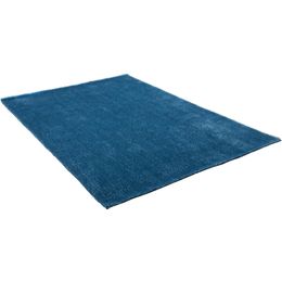 Hochflor-Teppich Gino Falcone, B:65cm H:25mm L:135cm, blau, Kunstfaser, Teppiche, "Alessandro", besonders weich durch Microfaser, ideal im Wohnzimmer
