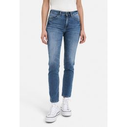 Smith & Soul SMITH & SOUL Damen Slim-fit-Jeansdenim, Gr. 27, clean, unifarben, Denim/Jeans, Obermaterial: 94% Baumwolle, 6% Elasthan, Jeans, Mid Rise